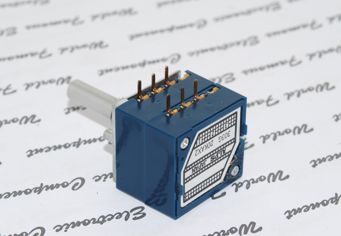 1pcs -ALPS RK27 50KA 50K (Log A)Dual Potentiometer Half- ShaftJAPAN ...