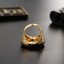 18K The Irishman Pure Solid Yellow Gold Natural Diamond Signet Rings ...
