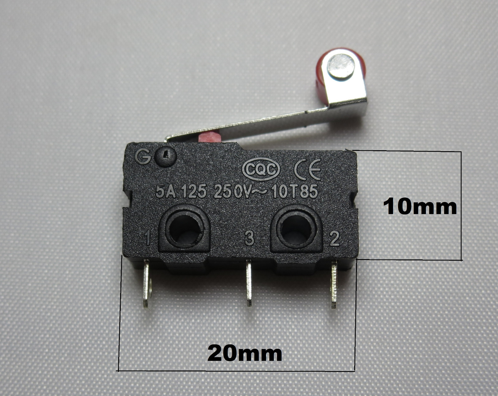 Mikrotaster 125V 5A 3Pin Taster Rollentaster Hebel Rollenhebel ...