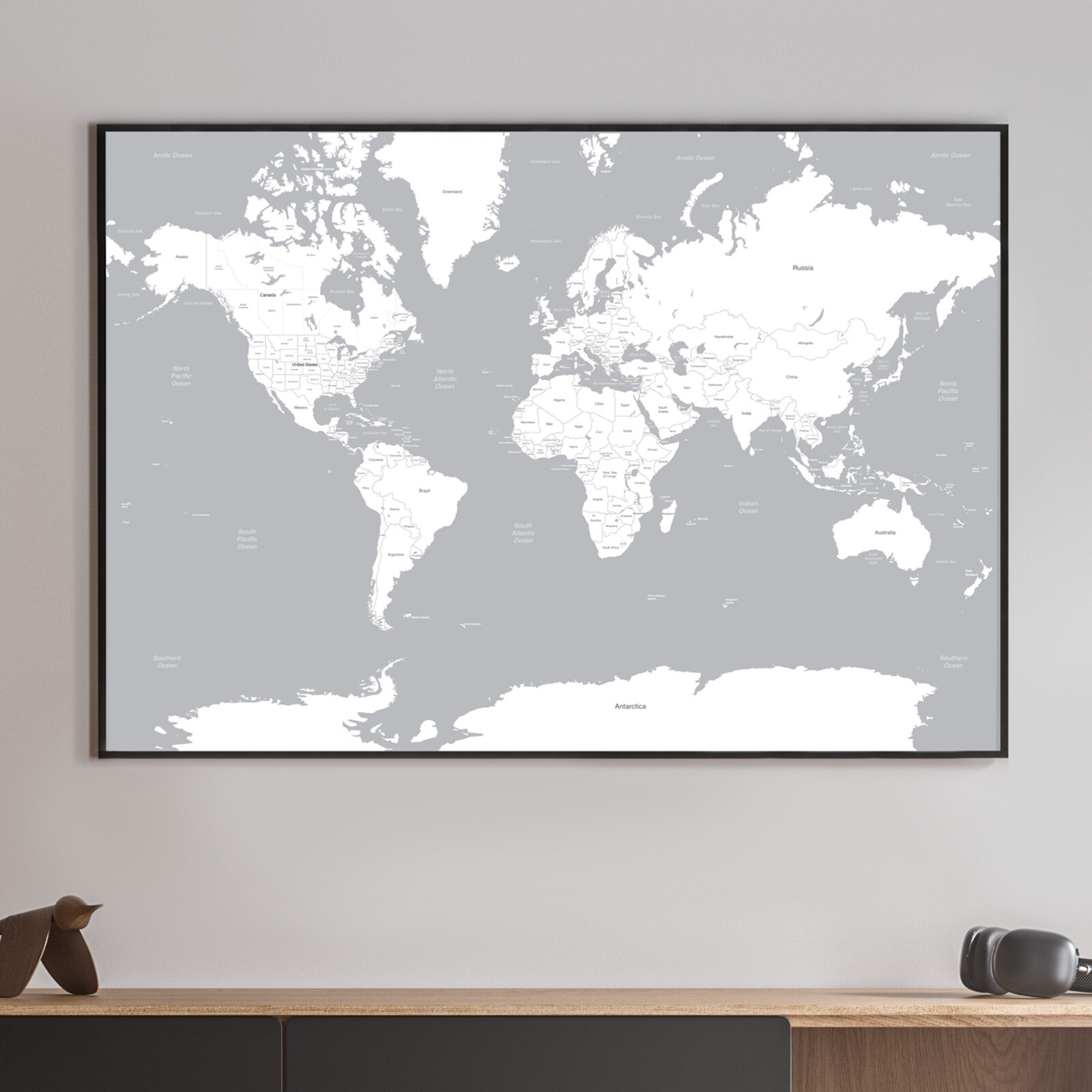 Map of the World A1 Travel Poster Wall Art Prints - Select Your Colour ...