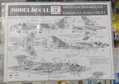 MODEL DECAL NO.26 HUNTER FGA9 BUCCANEER S2B Decal Sheet | eBay