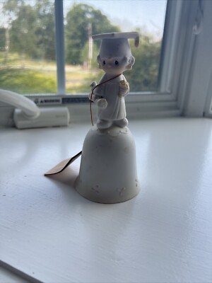 1981 Precious Moments “The Lord Bless And Keep You” Boy Graduation Bell ...