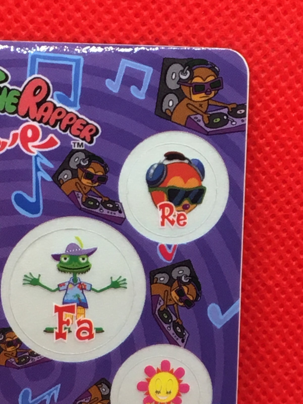 PARAPPA THE RAPPER card size sticker 1997 rare Japan Game Appendix ...