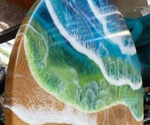 Diy Ocean Wave Resin Epoxy Table Top/Sand Epoxy Resin Countertop Decor ...