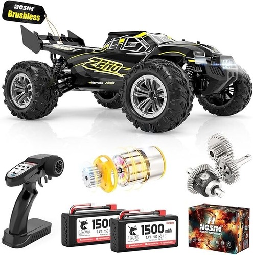 Hosim 1: 10 Brushless Rc Cars for Adults, Max 39+MPH Fast Remote ...
