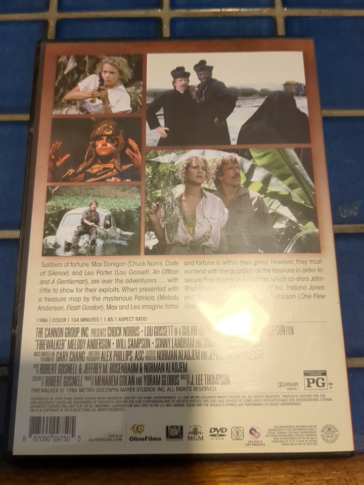 Firewalker DVD (2015) 1986 Film / Chuck Norris, Lou Gossett Pre-owned ...