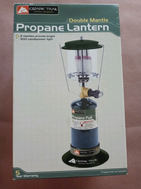 Ozark Trail Double Mantle Propane Lantern 300 Candlepower Light for ...