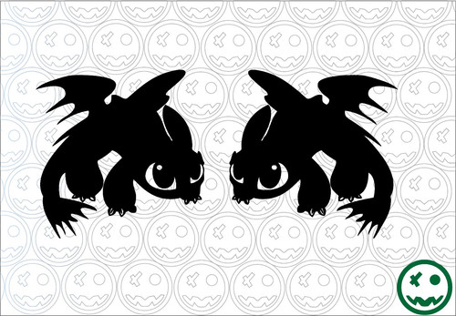 2X HOW TO TRAIN YOUR DRAGON 3 TOOTHLESS Sticker JDM Car Movie Matched L ...