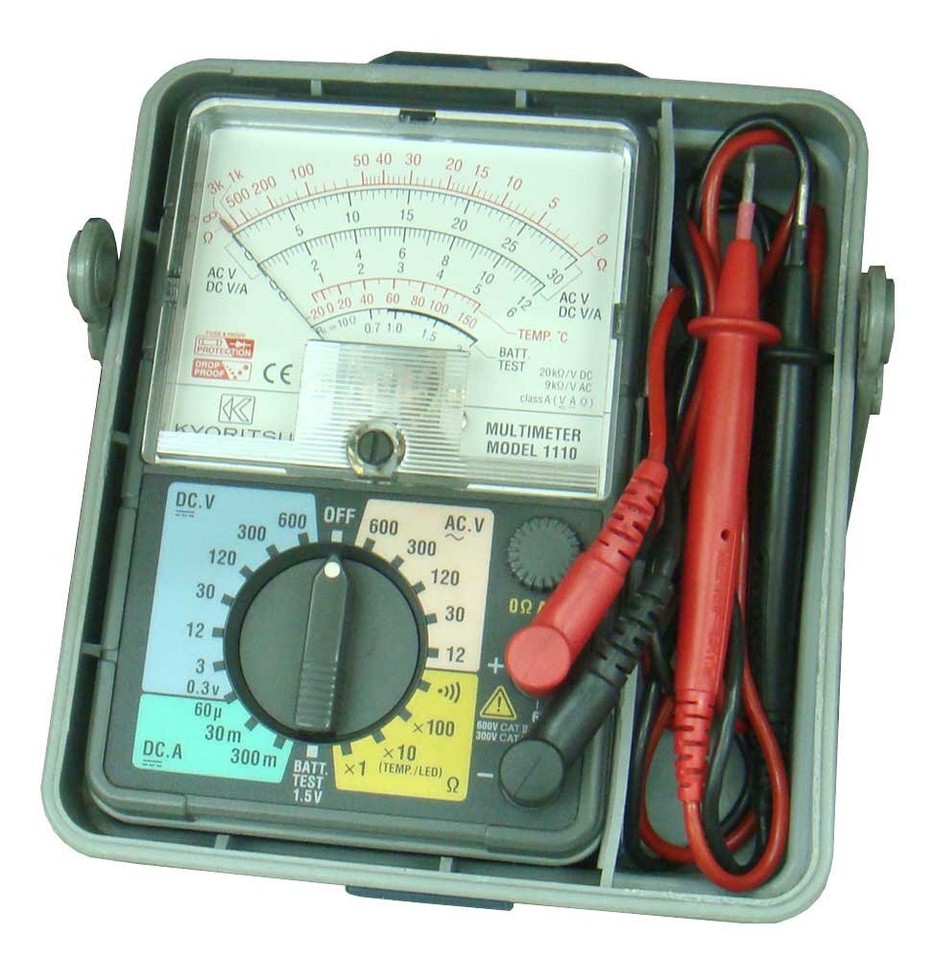 KYORITSU Electric Meter Analog Multimeter Model 1110 White, Clear ...