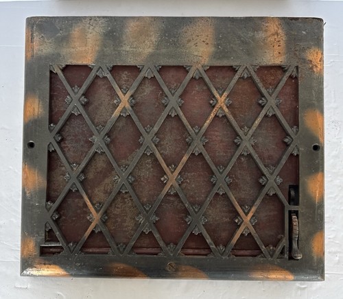 Register Grate Pressed Steel Mid Century Rusted Metal Architectural 16 ...