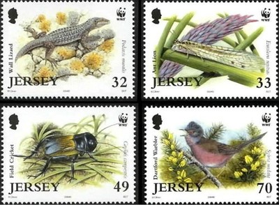 Jersey 2004 WWF Lizard Reptiles Dragonfly Crickets Insects Warbler ...
