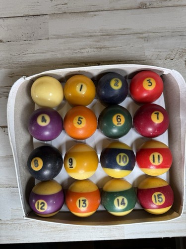 Vintage Aramith Belgian Billiard Pool Balls 2 1/4" Made in Belgium ...