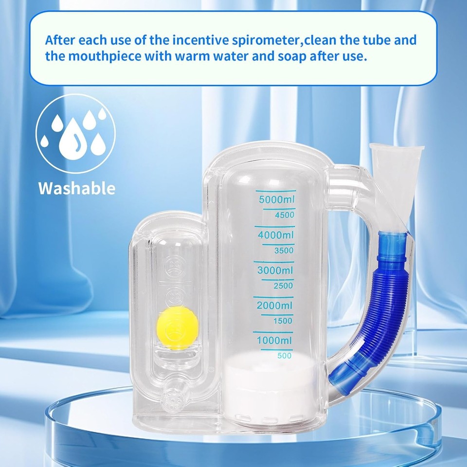 Incentive Spirometer (WHITE02),Breathing Exercise Device for ...