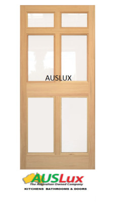 Auslux Internal and External 6 glass panel solid Core Door Many Sizes ...