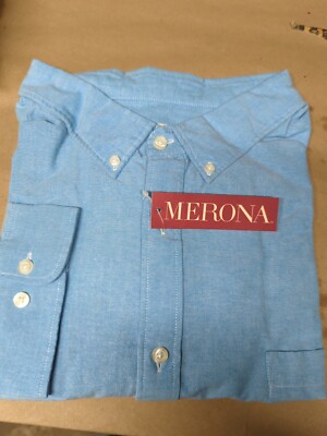 Merona 4XB Long Sleeve Button Up Shirt NWT Dark Sky Blue 526505 | eBay