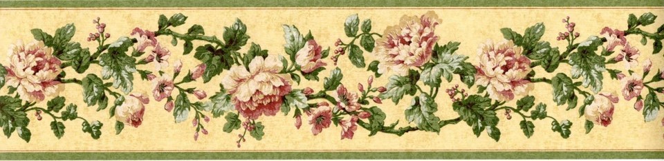 Mulberry Prints Floral Trail Vine Leaves Wallpaper Border, Pre-pasted ...