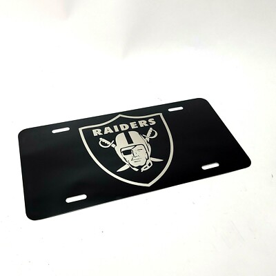 Las Vegas Raiders aluminum license plate etched car front tag Oakland ...