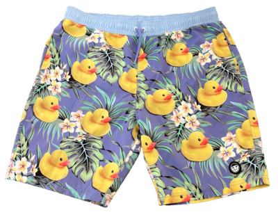 Neff Rubber Ducks Floral Men’s (XL) LiLac - Pocket - Swim Trunks Shorts ...