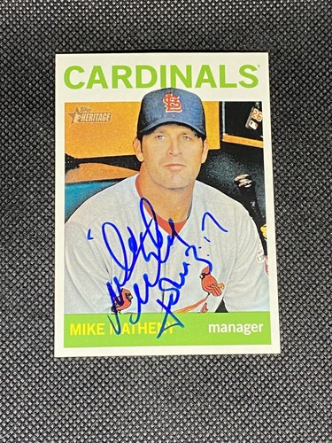 Mike Matheny St. Louis Cardinals 2013 Topps Heritage Signed Auto Card ...