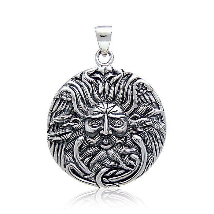 Oberon Zell Sun God Medallion .925 Sterling Silver Pendant Peter Stone ...