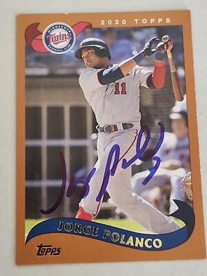 Jorge Polanco Signed 2020 Topps Archives - 2002 Topps #256 | eBay