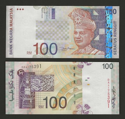 MALAYSIA 100 Ringgit 2001, P-44d Sign: Aziz, Final Variety Scarce Now, UNC Grade | eBay