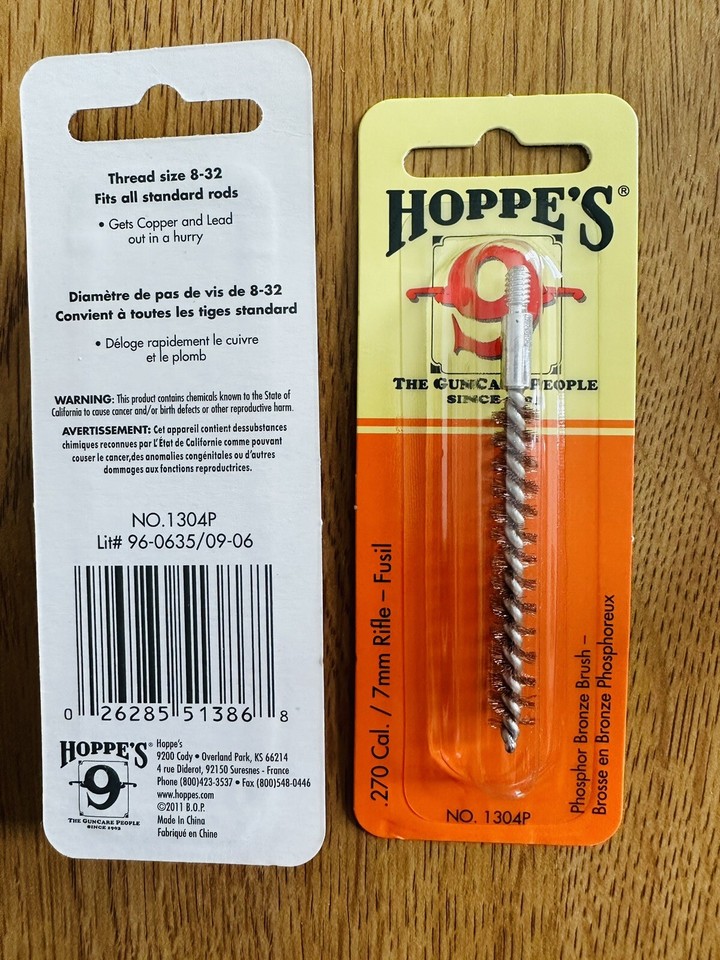 LOT of (2) .270 / 7mm rifle Cleaning Rod Brush Phosphor Bronze 1304P | eBay