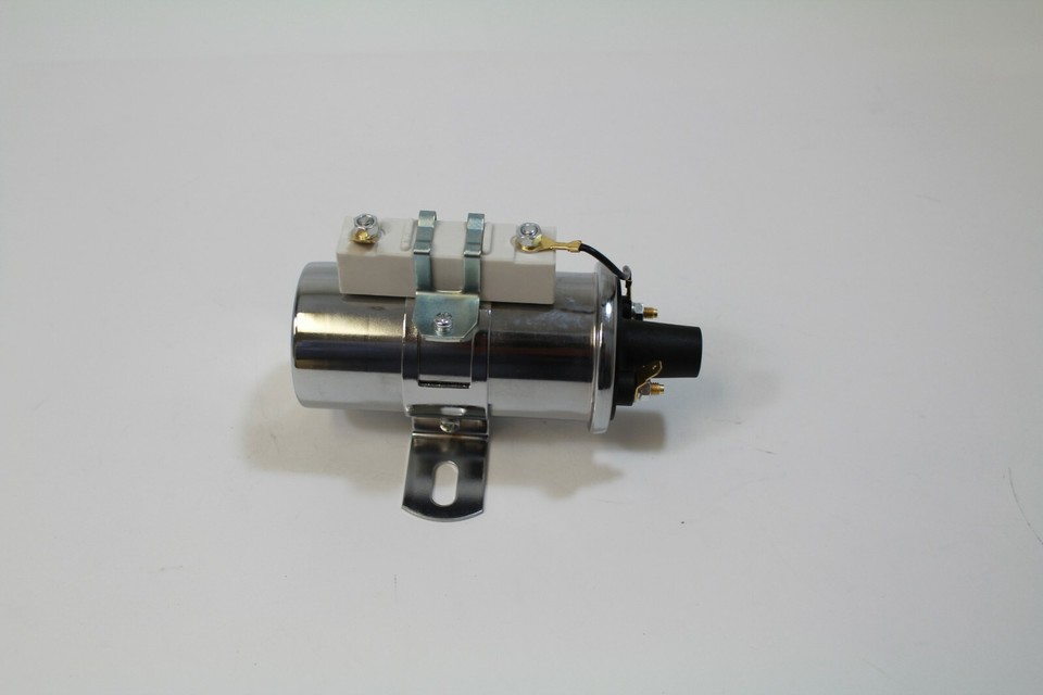 High Output Ignition Coil 60K Volts 12V Canister With Ballast Resistor ...