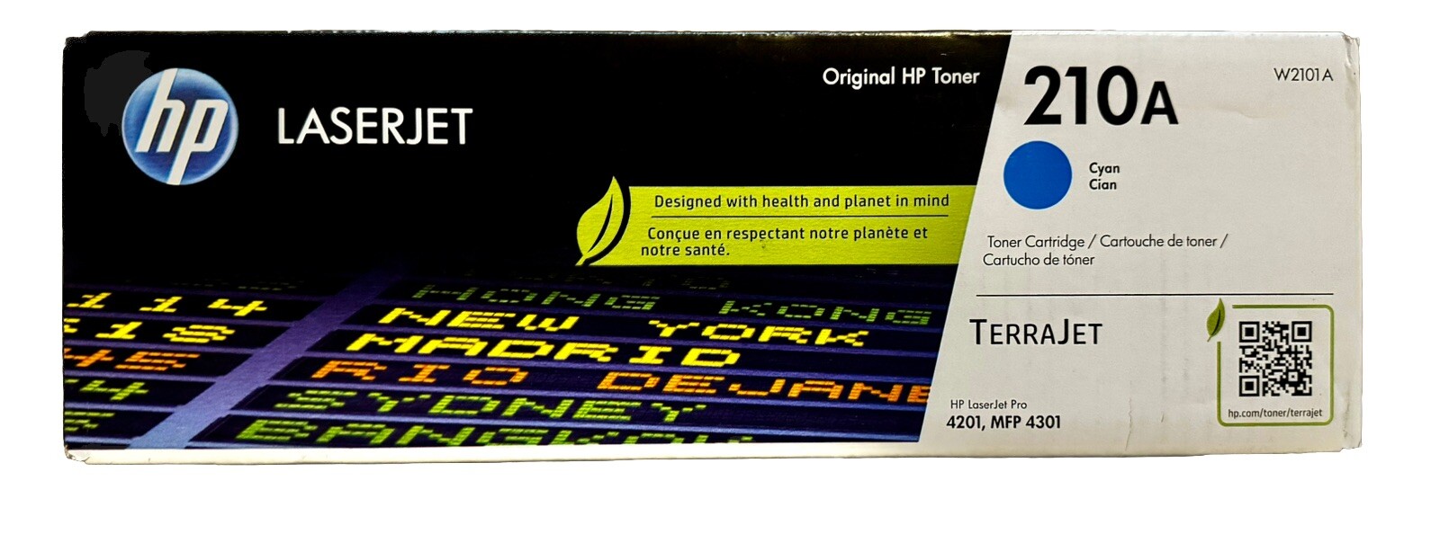 HP 210A Cyan Original LaserJet Toner Cartridge, ~1,800 pages, W2101A | eBay