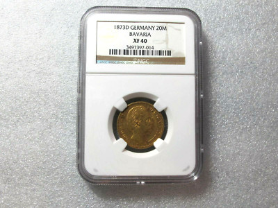 1873-D Germany- Bavaria 20M Twenty Marks Gold Coin NGC EF-40 | eBay