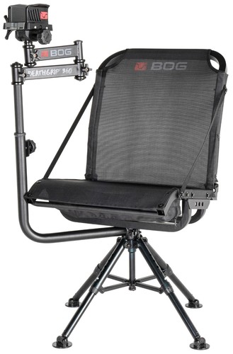 Bog Pod DeathGrip 360 Shooting Rest Chair Black Extendable Legs 400 Lb ...
