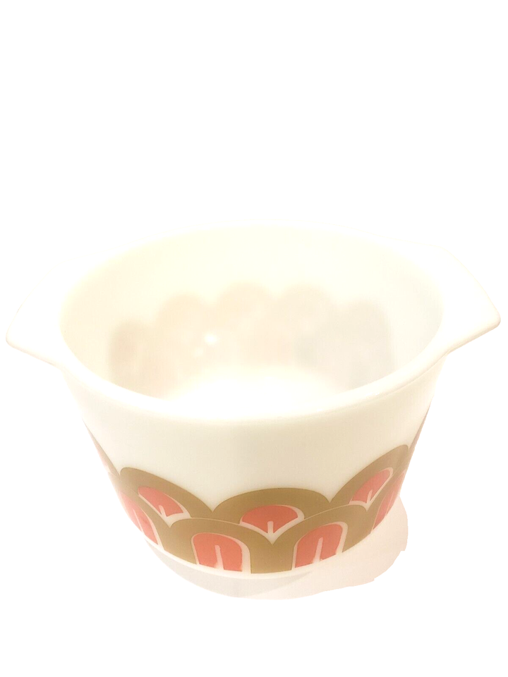 Vintage Pyrex Arches Fish Scales 343 Orange 1-1/2 QT Mixing Bowl 1971 ...