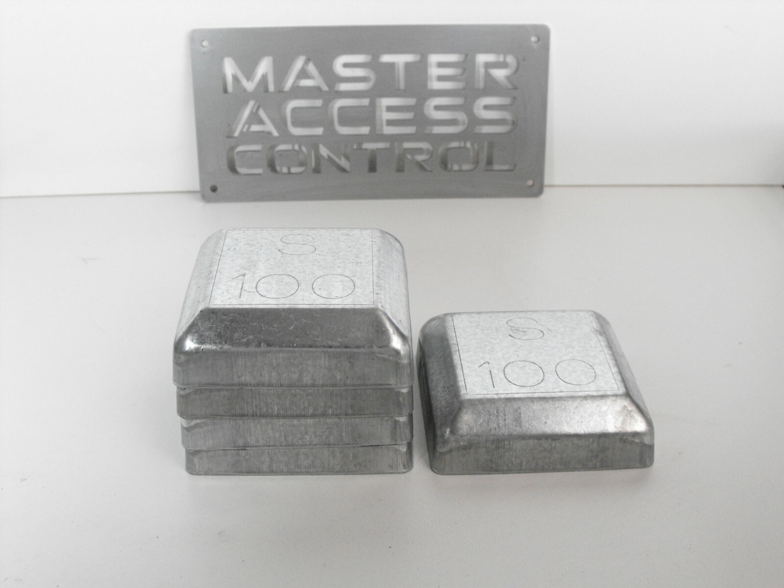 5 x 100 x 100mm SQUARE POST / TUBE / END CAP - GALVABOND STEEL | eBay ...