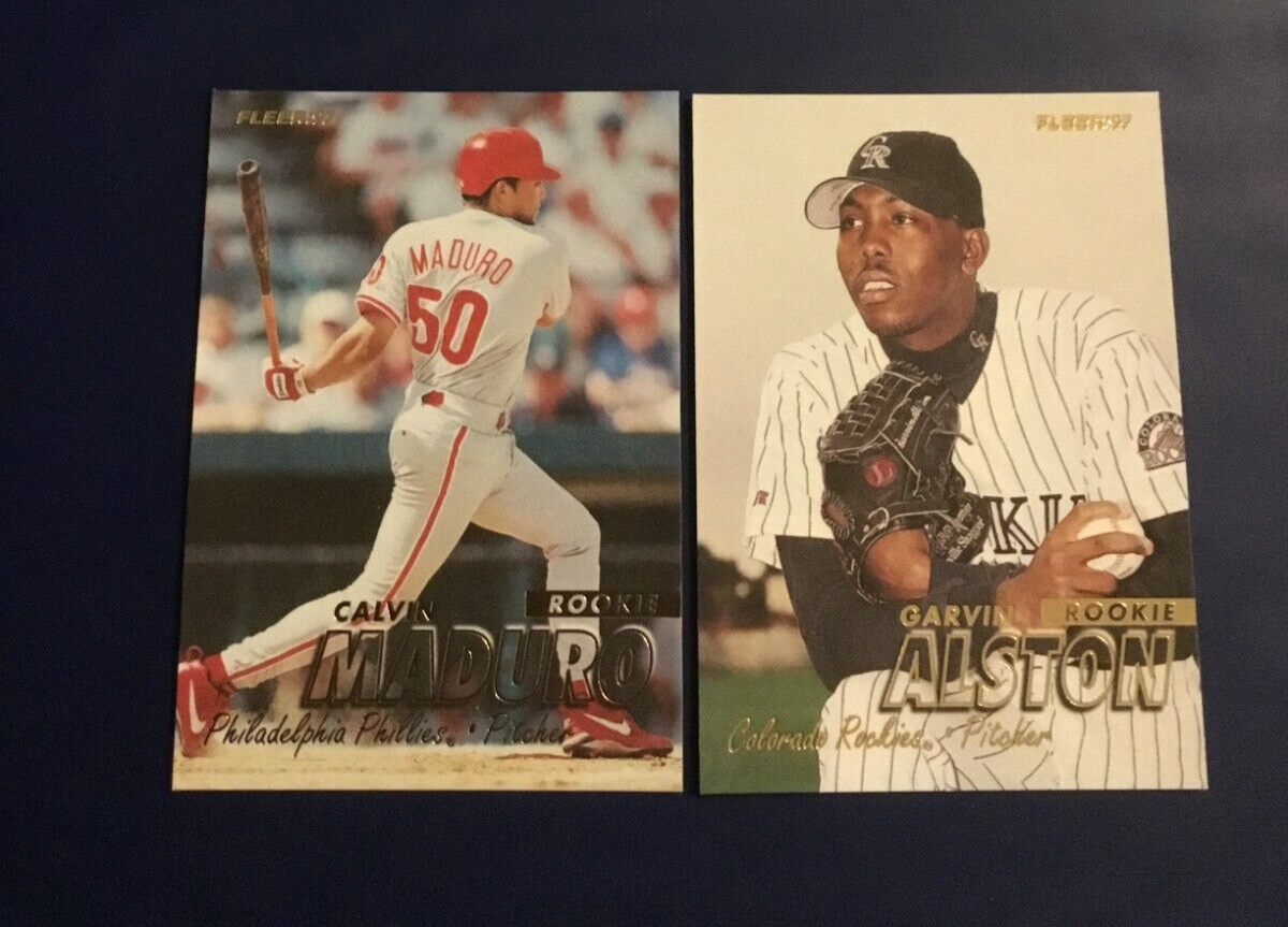1997 Fleer #575 #582 GARVIN ALSTON & CALVIN MADURO Rookie Lot 2 ...