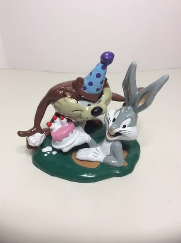 Applause Bugs Bunny Taz Birthday Decopak Cake Topper PVC Figure | eBay