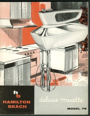 Hamilton Beach Deluxe Mixette Model 79 food mixer instructions ...
