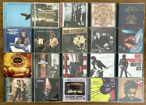 20 Classic Rock CDs, Used, Bruce Springsteen, Rod Stewart, ZZ Top ...