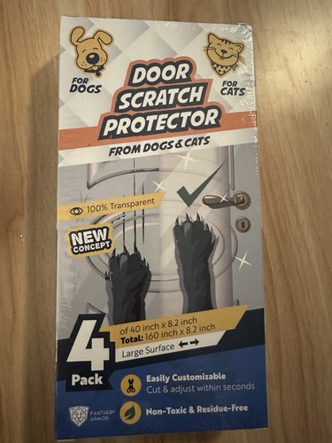New Panther Armor DOOR SCRATCH PROTECTOR 4 Pk Dogs Cats 40" x 8.2 ...