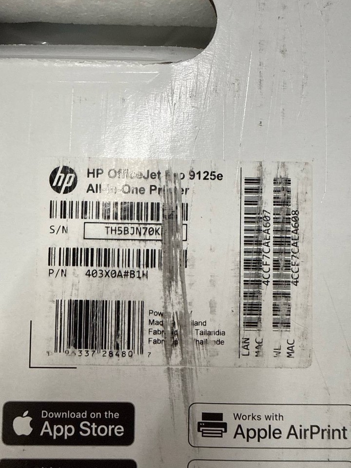 HP OfficeJet Pro 9125e Wireless All-in-One Printer Scanner Copier Fax ...