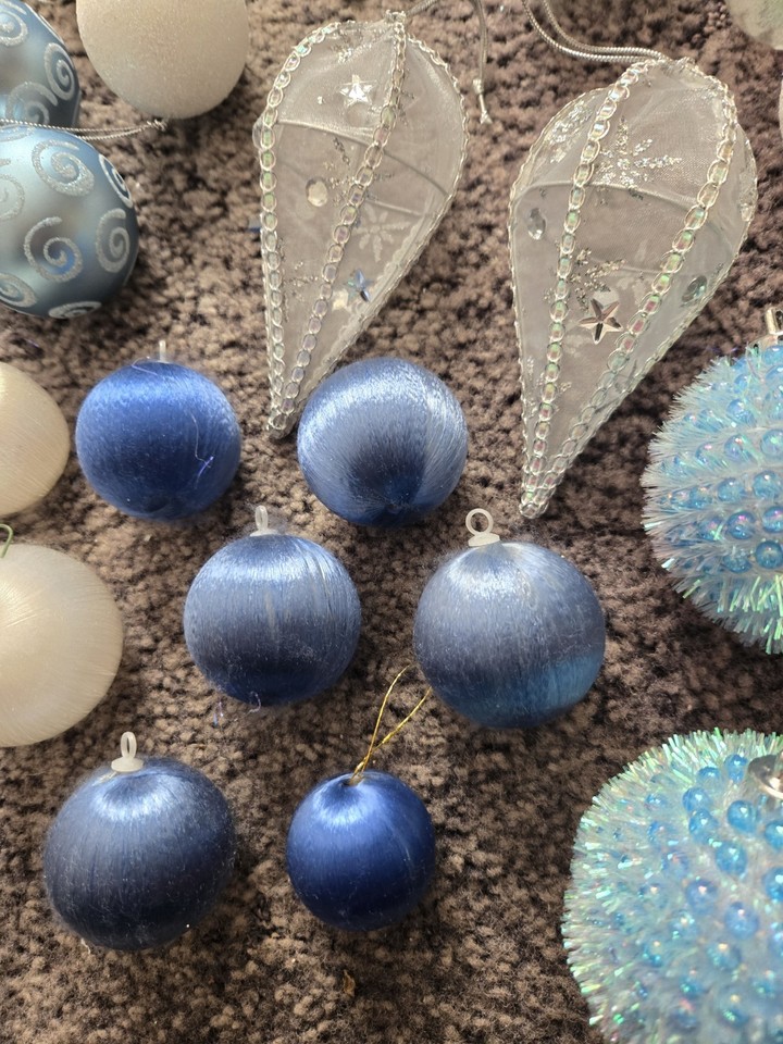 Unique Avant-Garde Pale Blue, Silver And White Christmas Tree ...