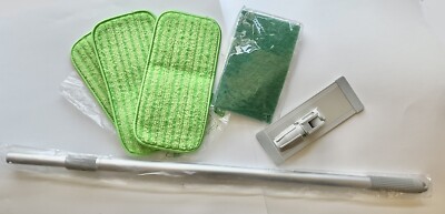 Turbo Mop 12” Floor System with Reusable pads (3 microfiber and 1 ...