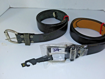 2 Pack Men’s Belts Size 34 Leather Route 66 & Jeans Dress Belt Pair | eBay