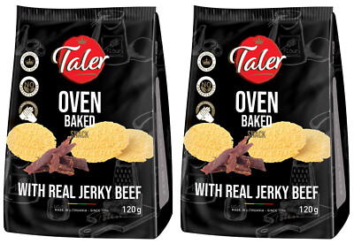 2 TALER Oven Baked Chips with Beef Jerky European Snacks Crisps 120g 4 ...