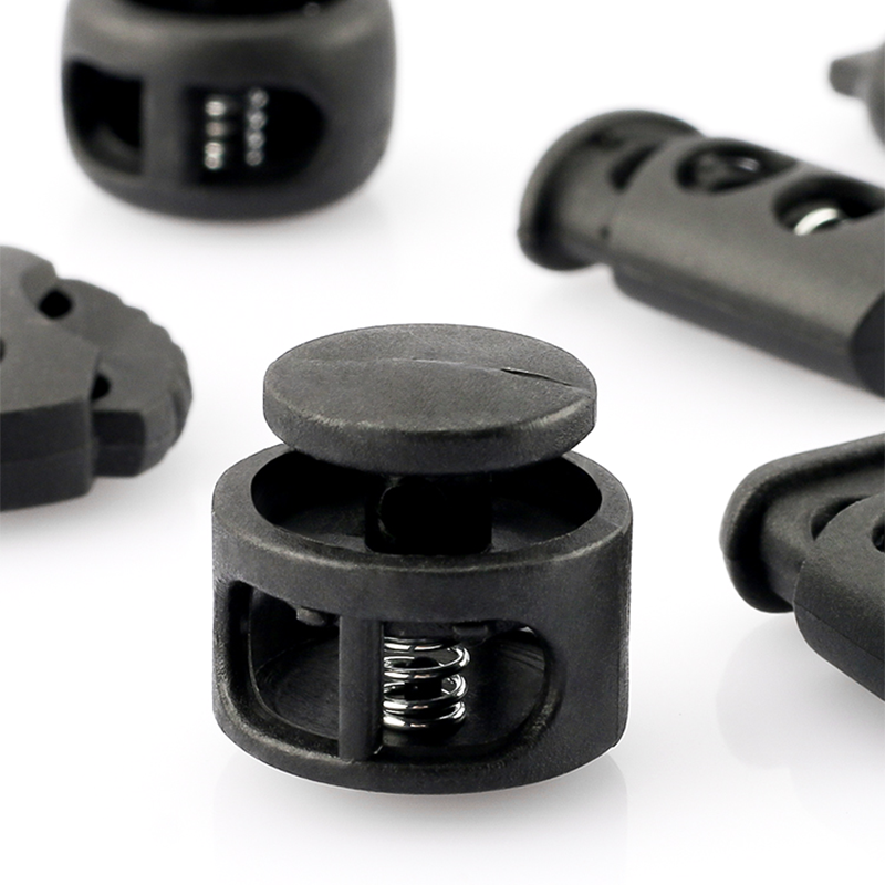 Single Double Hole Cord Lock Toggle Spring Buckle Rope Cord Lock Up End ...