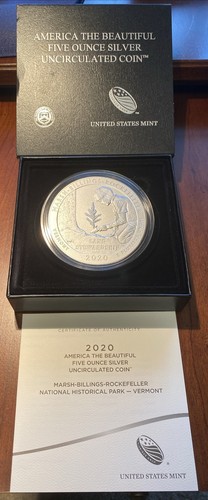 2020 America The Beautiful 5 Oz Silver UC Coin - Marsh Billings ...
