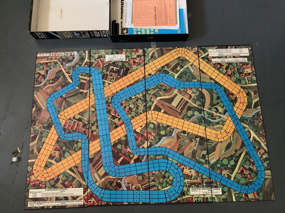 SPEED CIRCUIT Board Game Avalon Hill Sports Illustrated Auto Racing ...