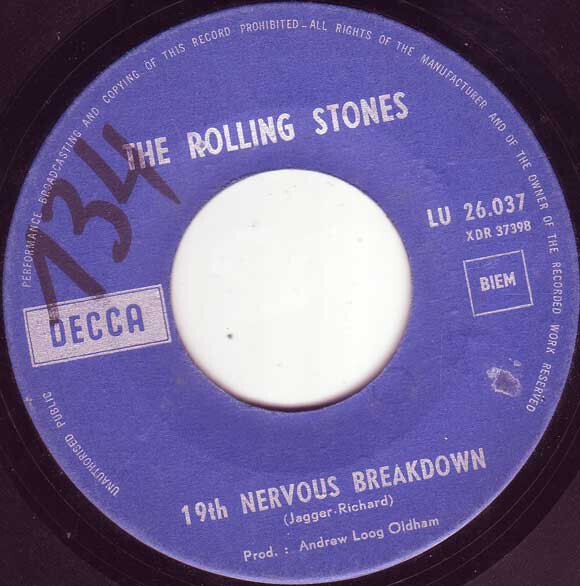 The Rolling Stones / As Tears Go By / 19th Nervous Breakdown / Vinyl ...