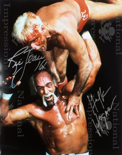 Hulk Hogan & Rick Flair WWE WWF Wrestling Signed REPRINT 8x10 3 | eBay