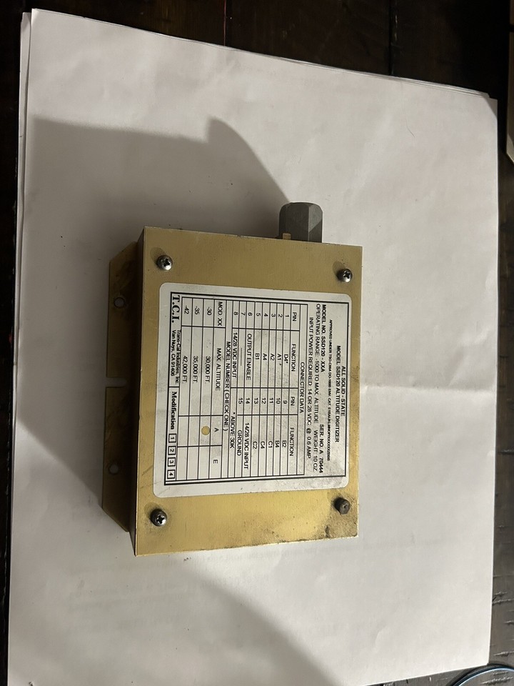Trans-Cal SSD120 Altitude Digitalizer P/N- SSD120-XXA No Plug | eBay