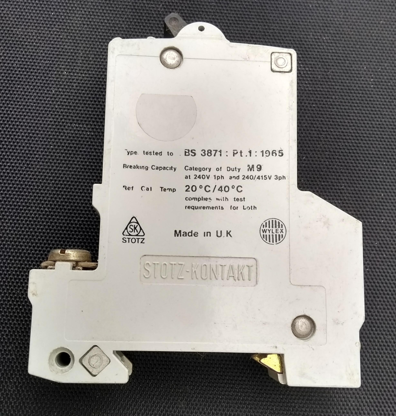 Wylex HB S.P Mcb's 50A, 40A, 30A, 20A, 15A, 10A, 5A - All Type 2 or 1 ...